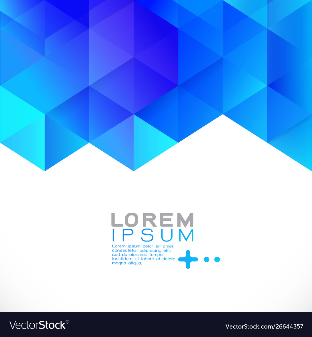 Abstract blue gradient geometric template modern Vector Image