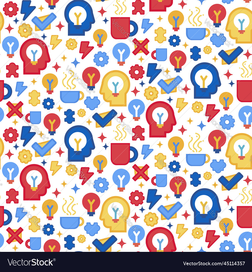 Creative idea creation seamless pattern Royalty Free Vector