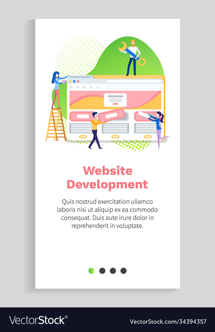 Developer and interface coding tech web Royalty Free Vector