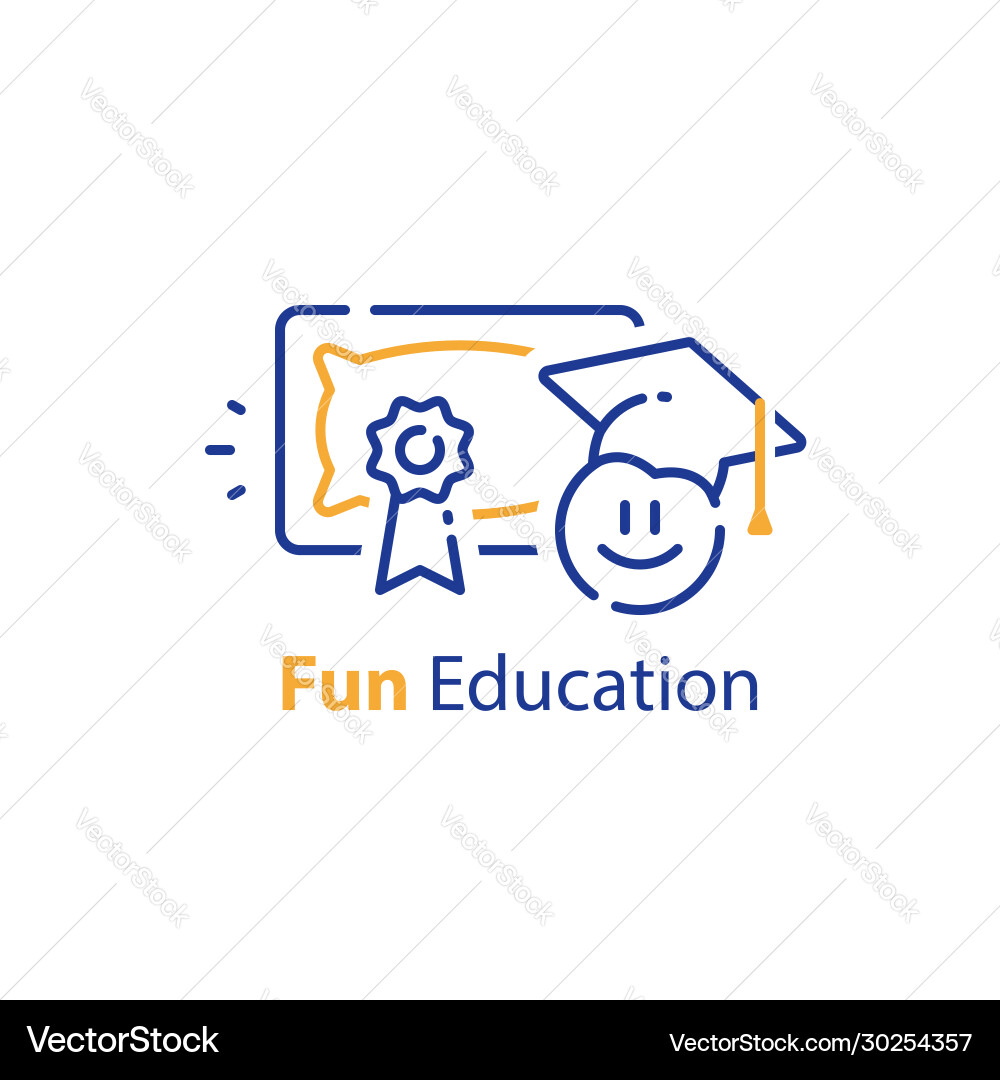 Educational program receiving diploma Royalty Free Vector