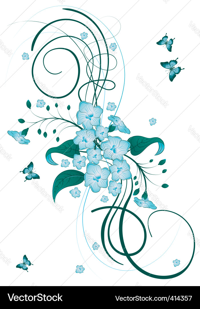 Floral theme Royalty Free Vector Image - VectorStock
