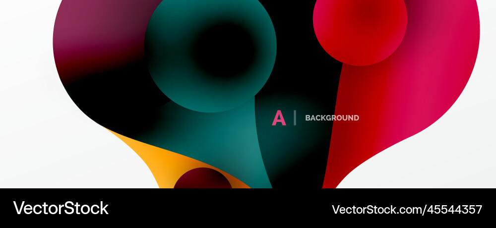 Flowing geometric shapes minimalist abstract Vector Image