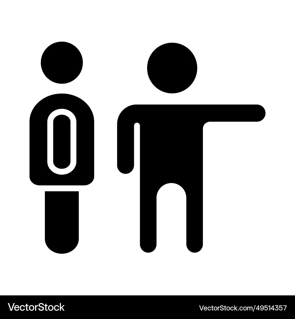 Giving direction glyph icon for personal Vector Image