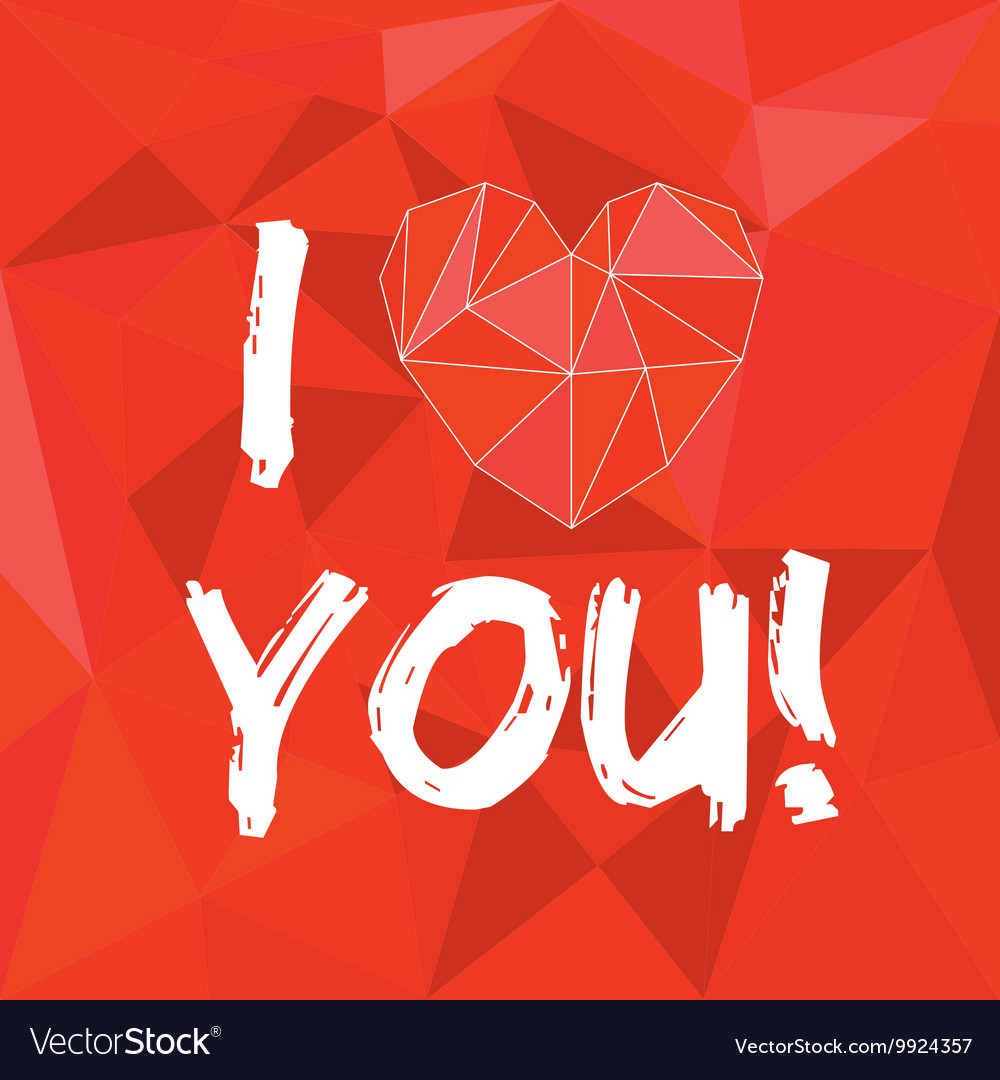I love you red valentines or mothers day card Vector Image