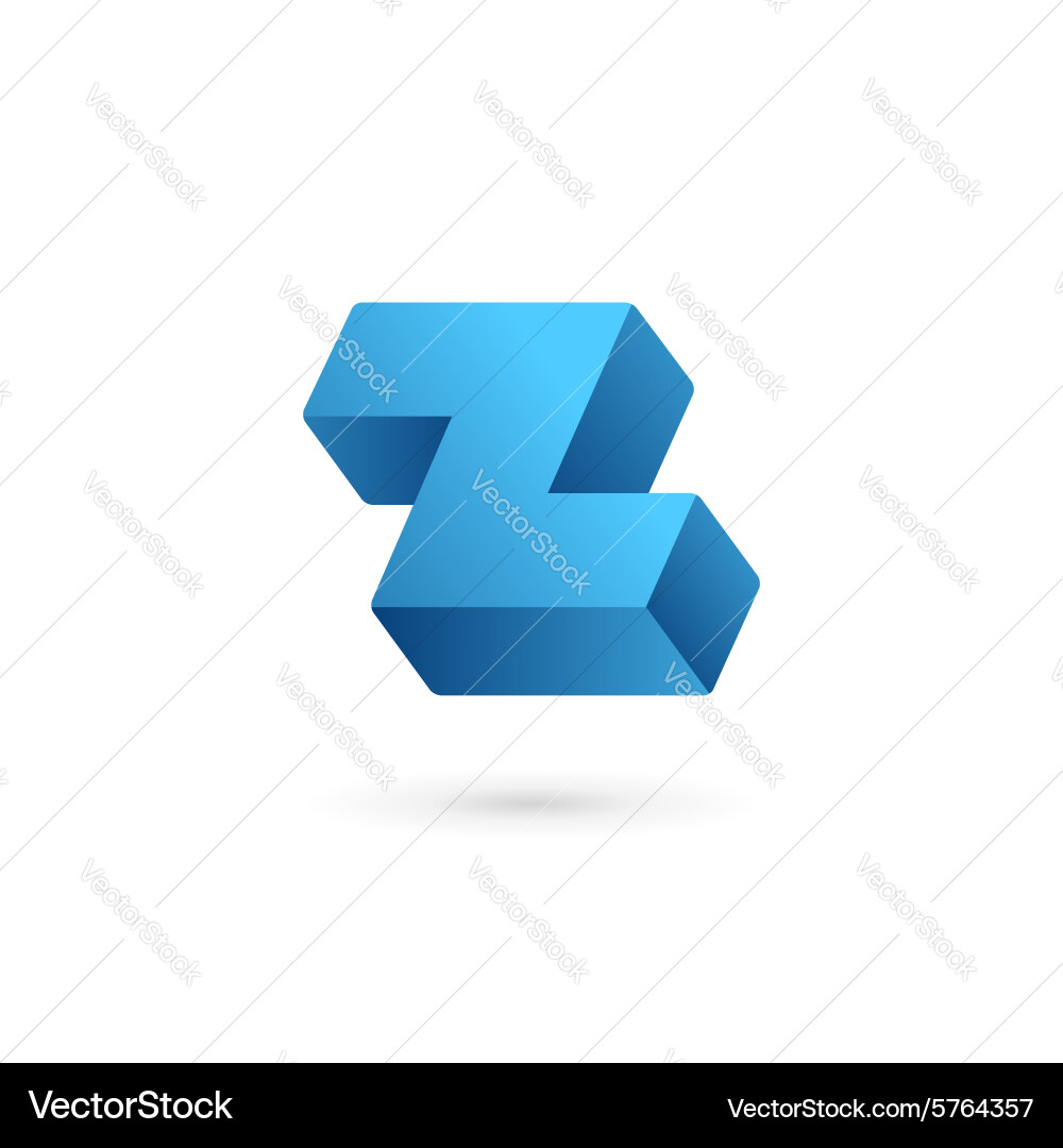 Letter z number 2 logo icon design template Vector Image