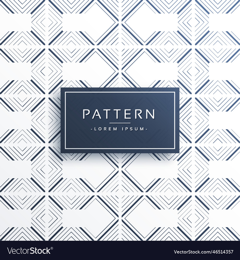 Stylish geometric lines pattern Royalty Free Vector Image