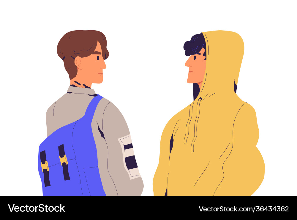 Arrogant people looking provocative and defiant Vector Image