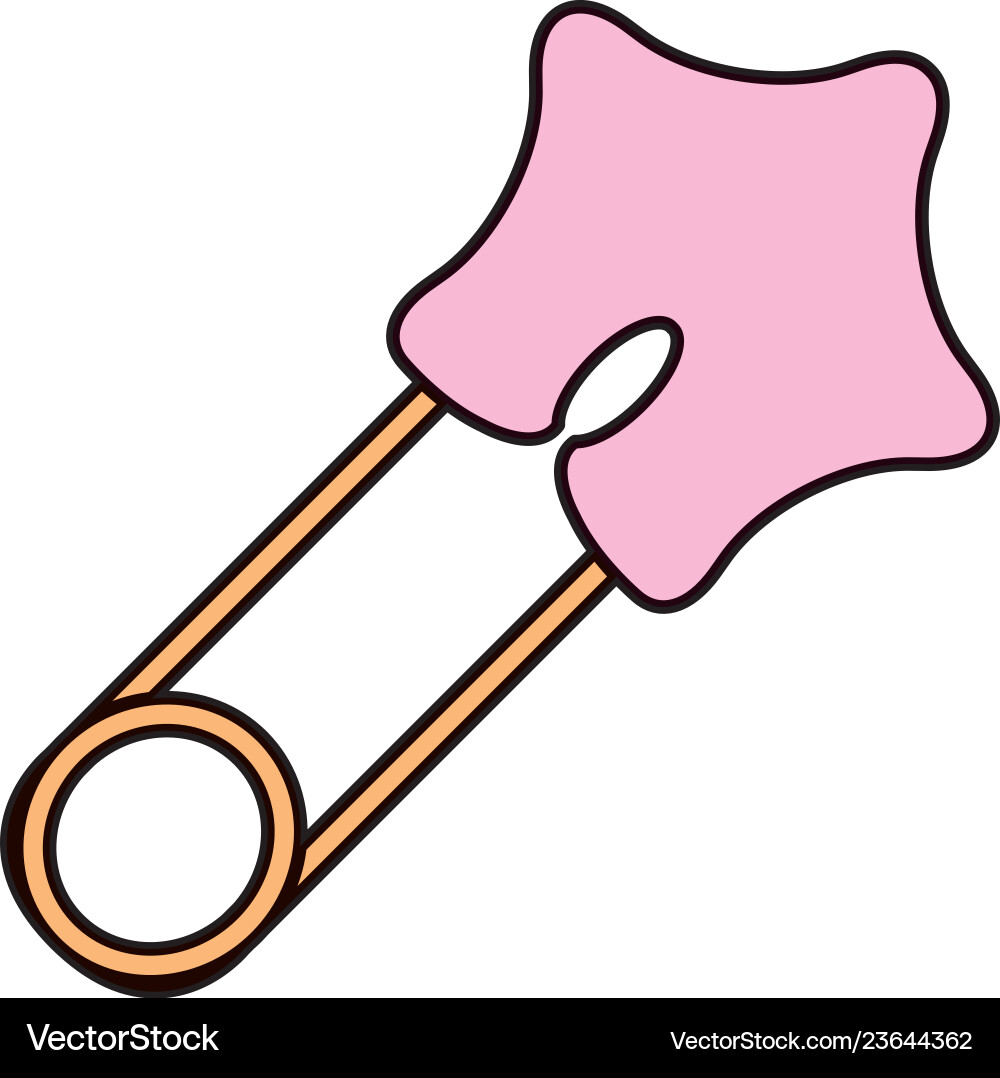Baby clothes pin isolated icon Royalty Free Vector Image