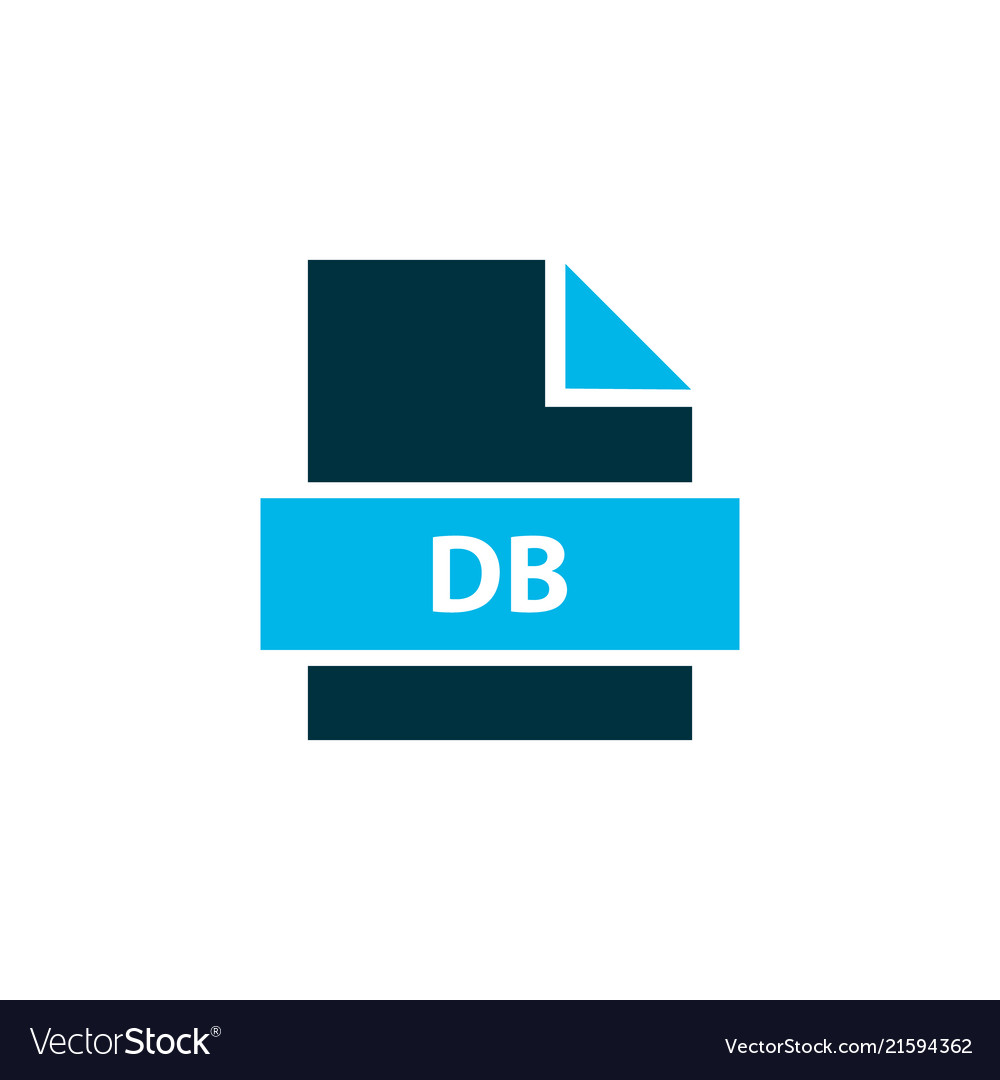 File db icon colored symbol premium quality Vector Image