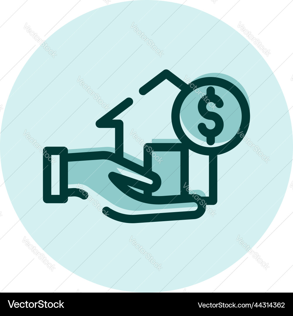 Financial mortgage on a white background Vector Image