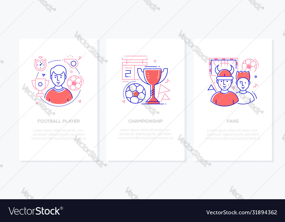 Football concept - line design style Royalty Free Vector Football concept - line design style Royalty Free Vector