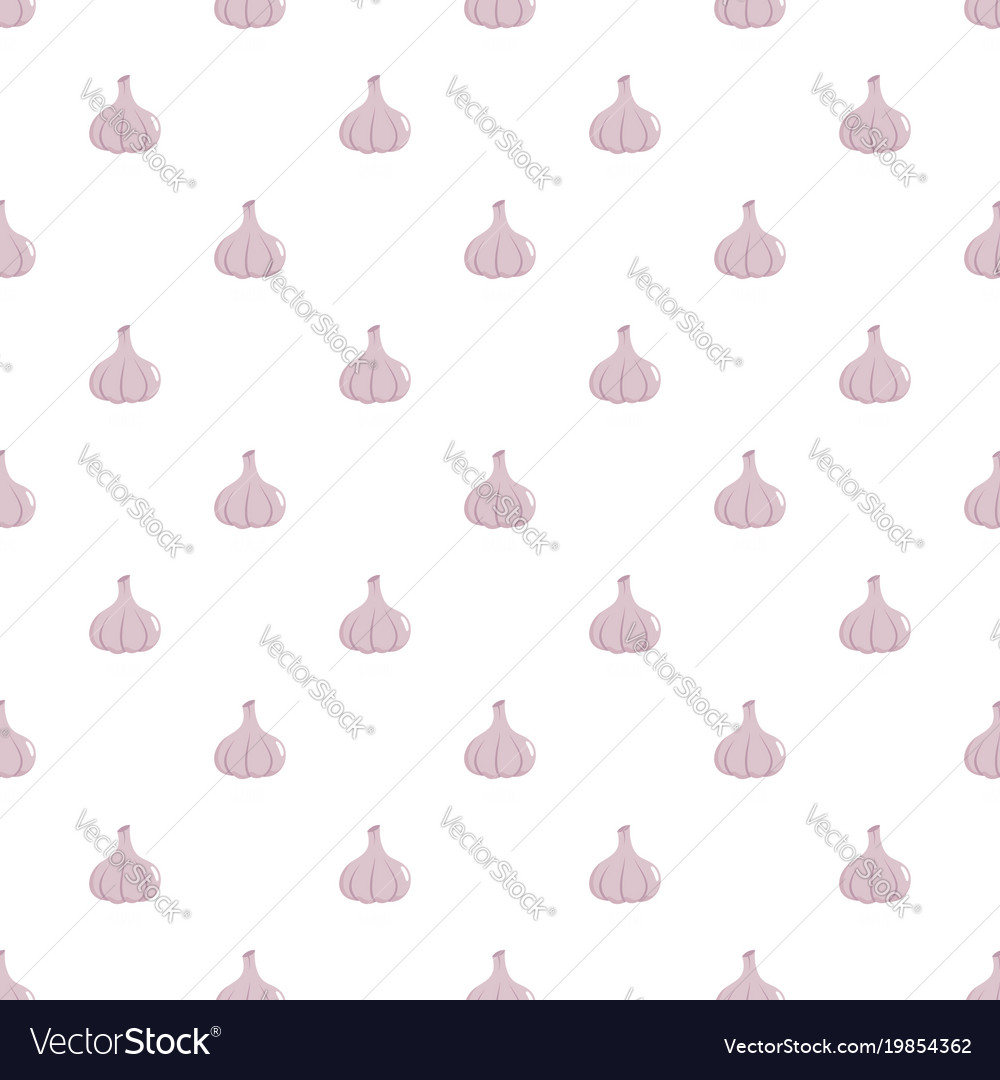 Garlic pattern seamless Royalty Free Vector Image