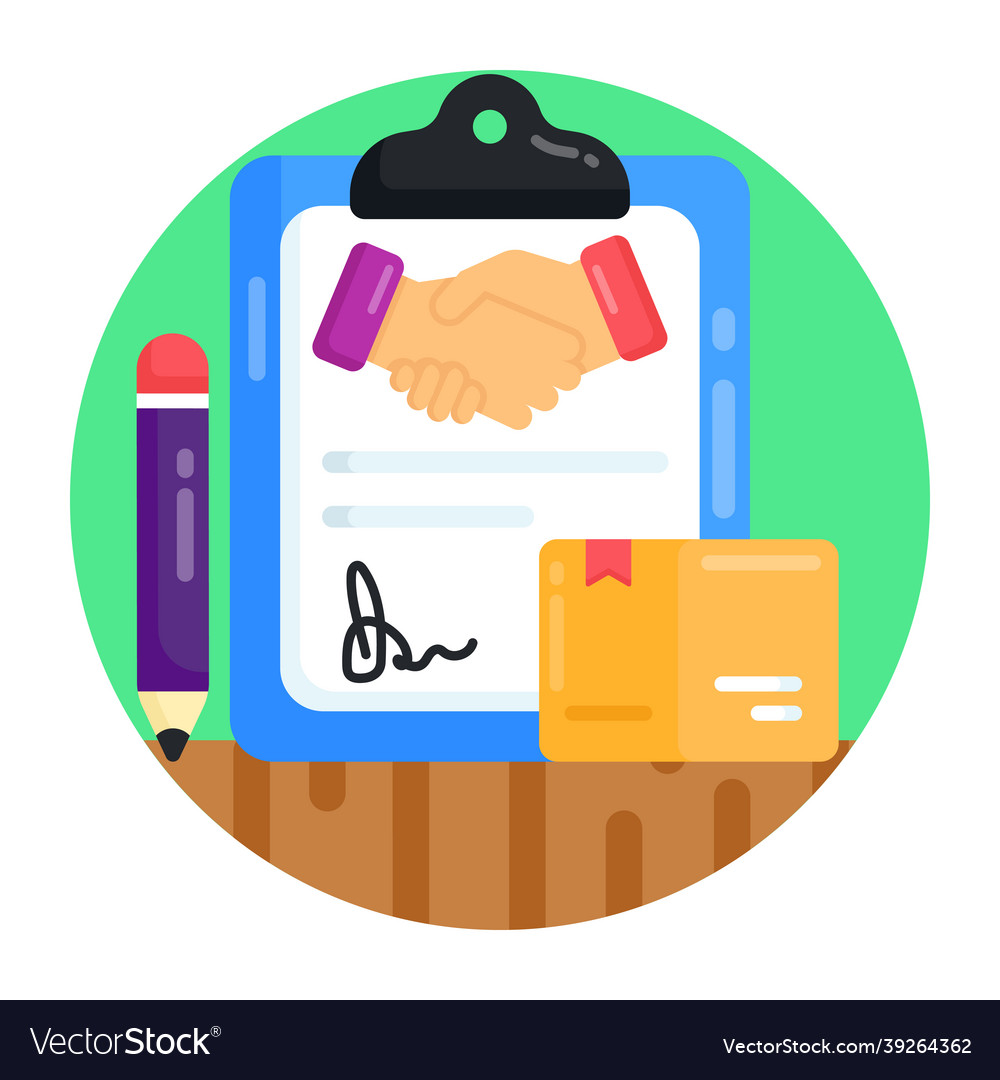 Logistic contract Royalty Free Vector Image - VectorStock