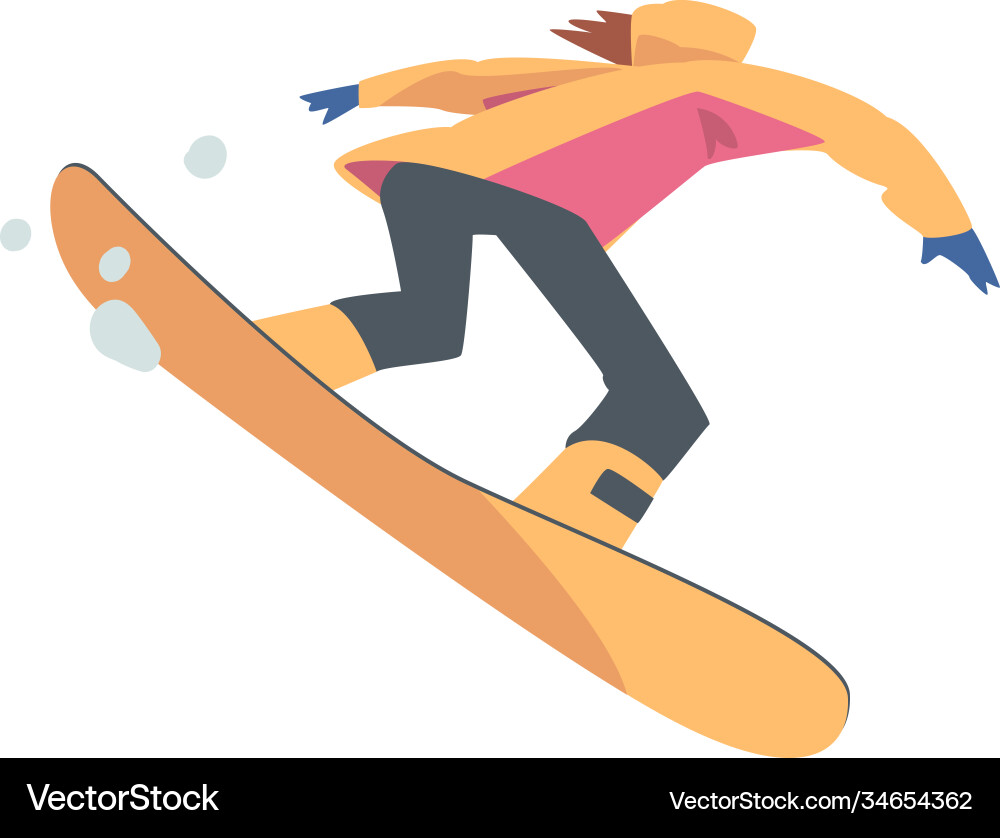 Man snowboarding in mountains snowboarder Vector Image