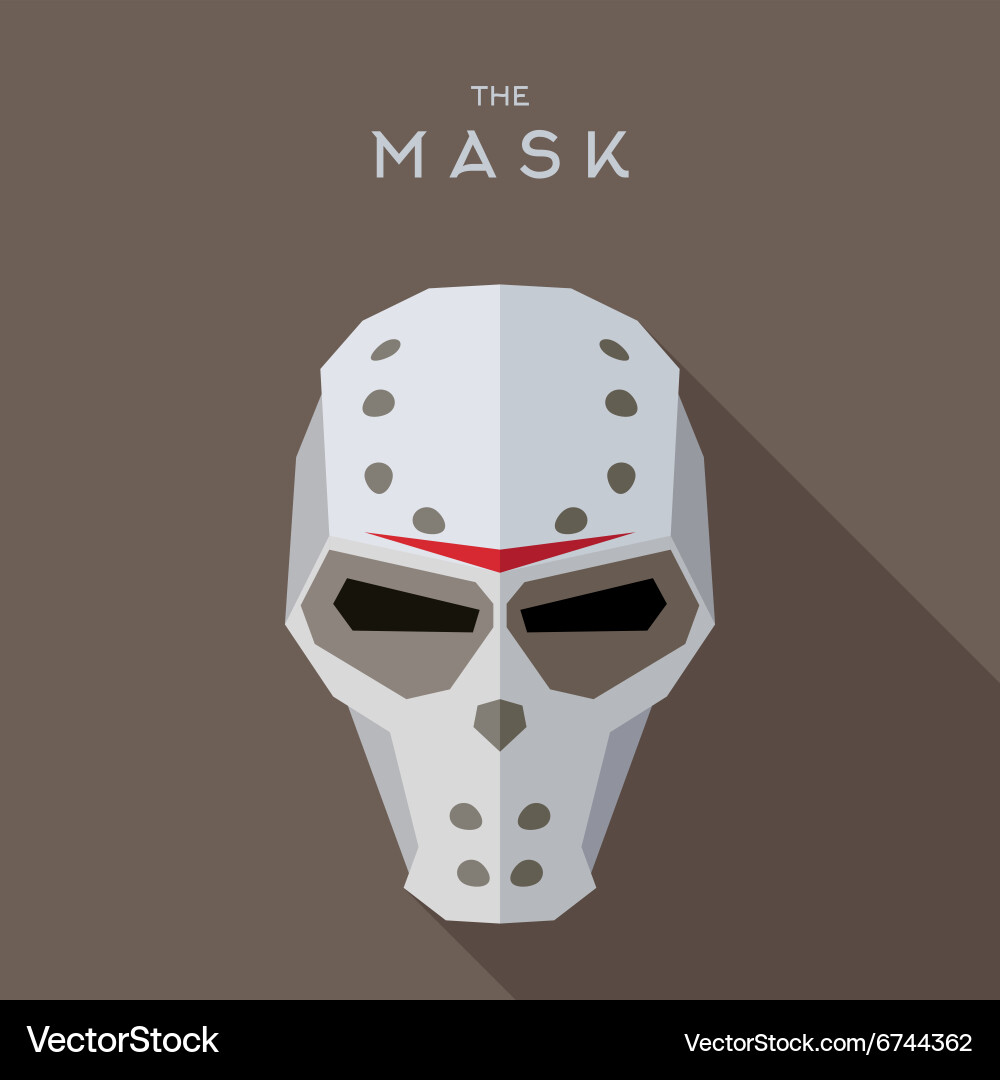Mask hero superhero flat style icon logo Vector Image