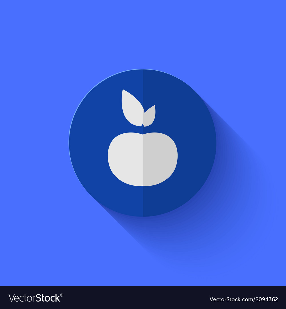 Modern flat blue circle icon Royalty Free Vector Image