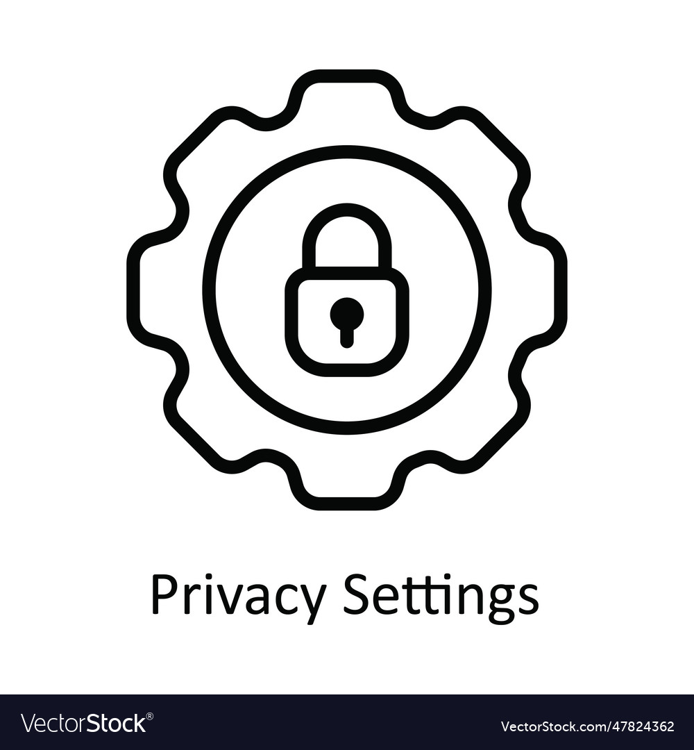 Privacy settings outline icon design illus Vector Image