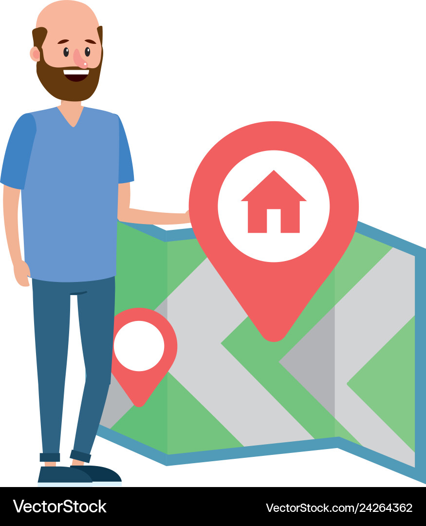 Real estate man cartoon Royalty Free Vector Image