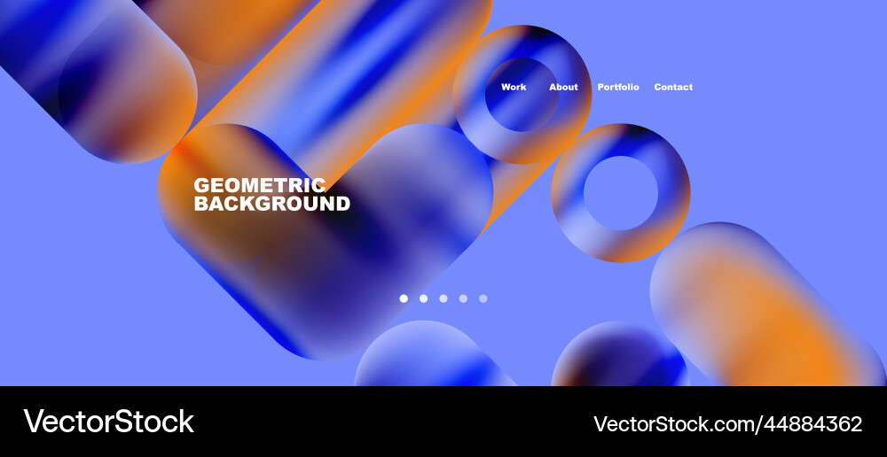 Round shapes and circles with liquid gradients Vector Image