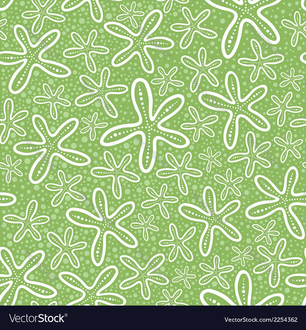 Shell seamless pattern on spotted background Vector Image