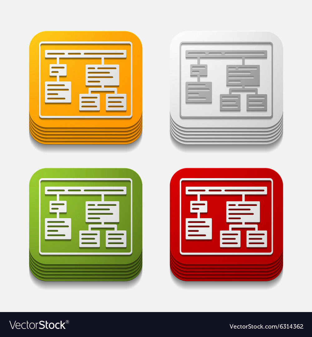 Square button chart Royalty Free Vector Image - VectorStock