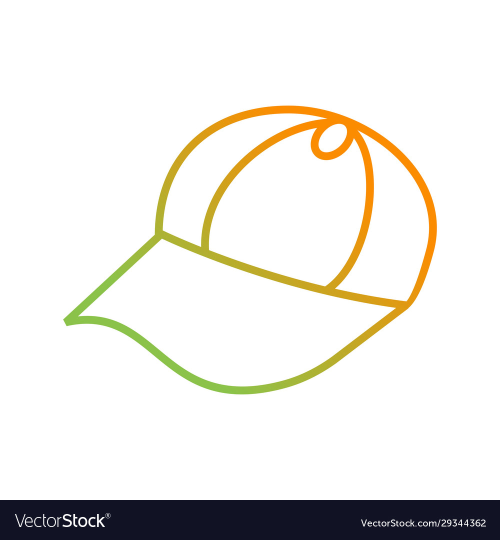 Unique summer cap line icon Royalty Free Vector Image