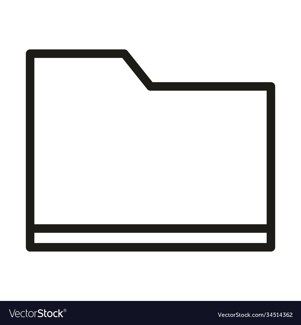 User interface folder file archive linear style Vector Image