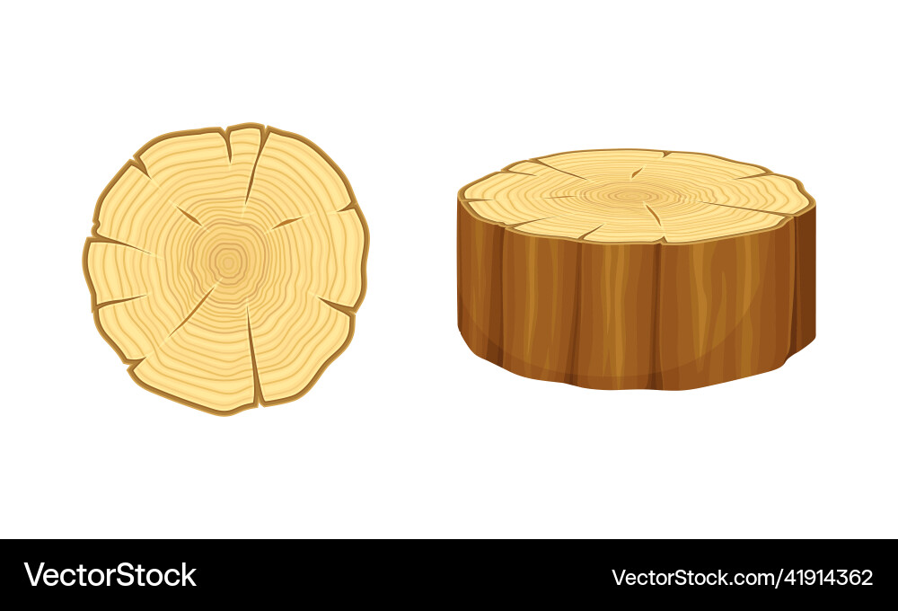 Woodworking industry materials set saw cut tree Vector Image