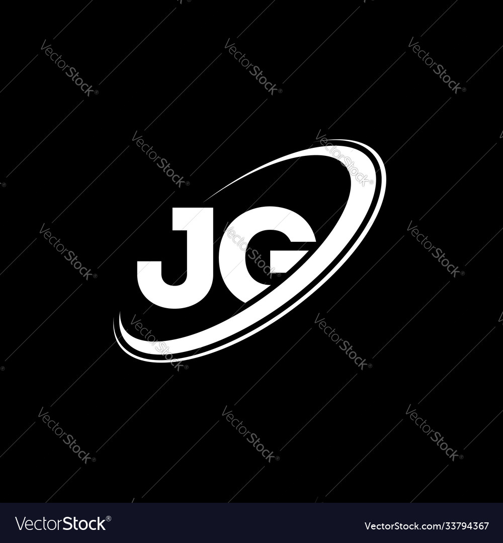 Jg j g letter logo design initial Royalty Free Vector Image