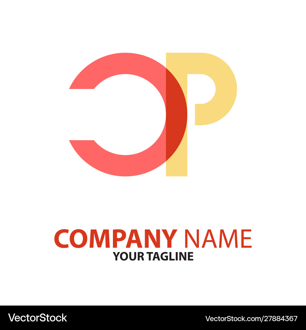Pc initial logo concept can be used for companies Vector Image