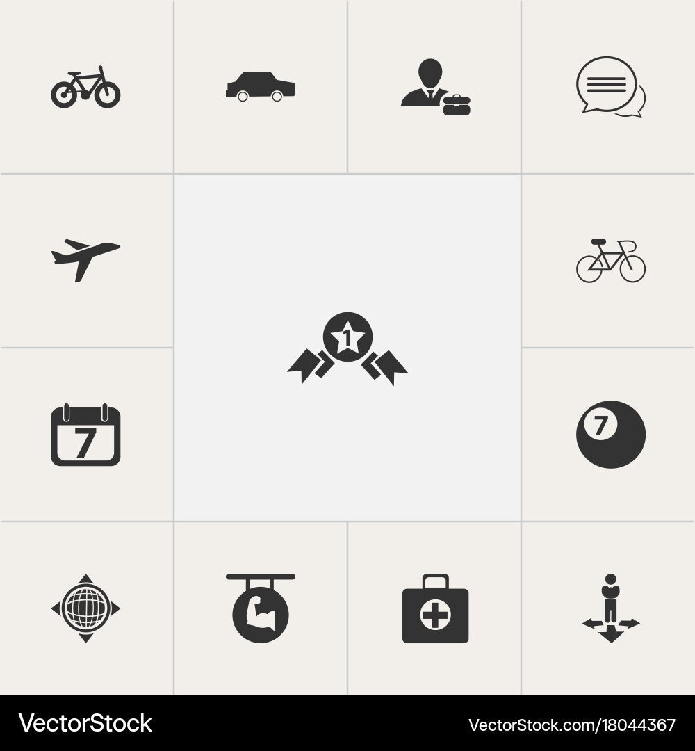 Set of 13 editable complex icons includes symbols Vector Image