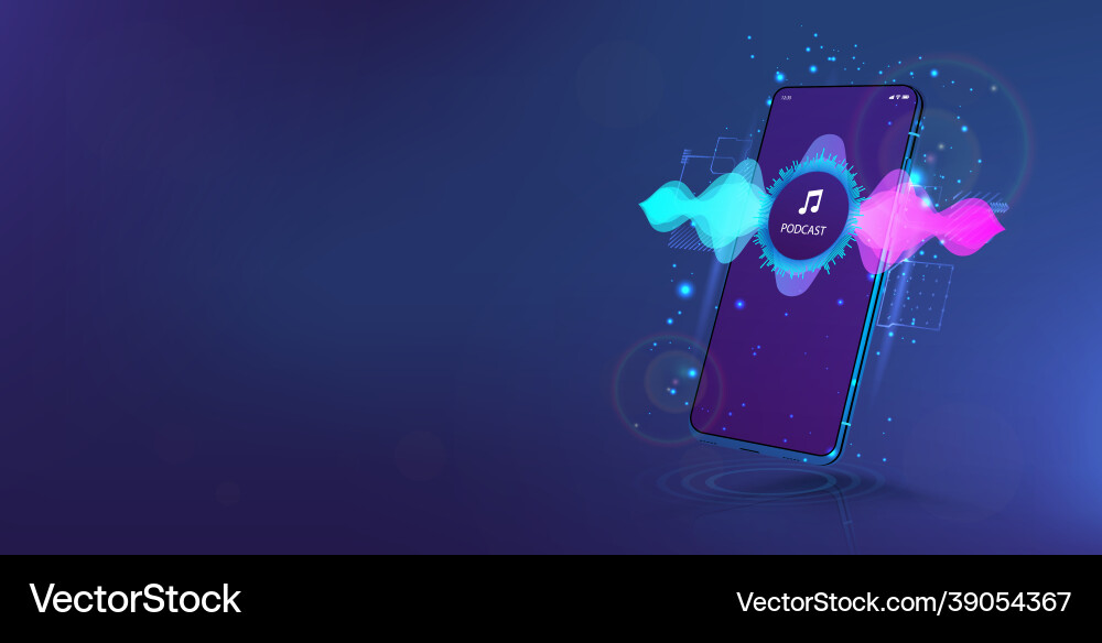 Voice assistant in smartphone mobile phone mockup Vector Image