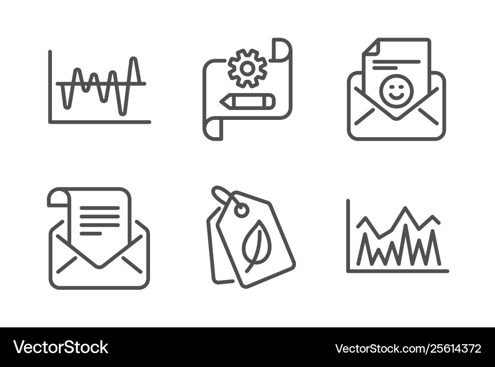 Bio tags stock analysis and cogwheel blueprint Vector Image