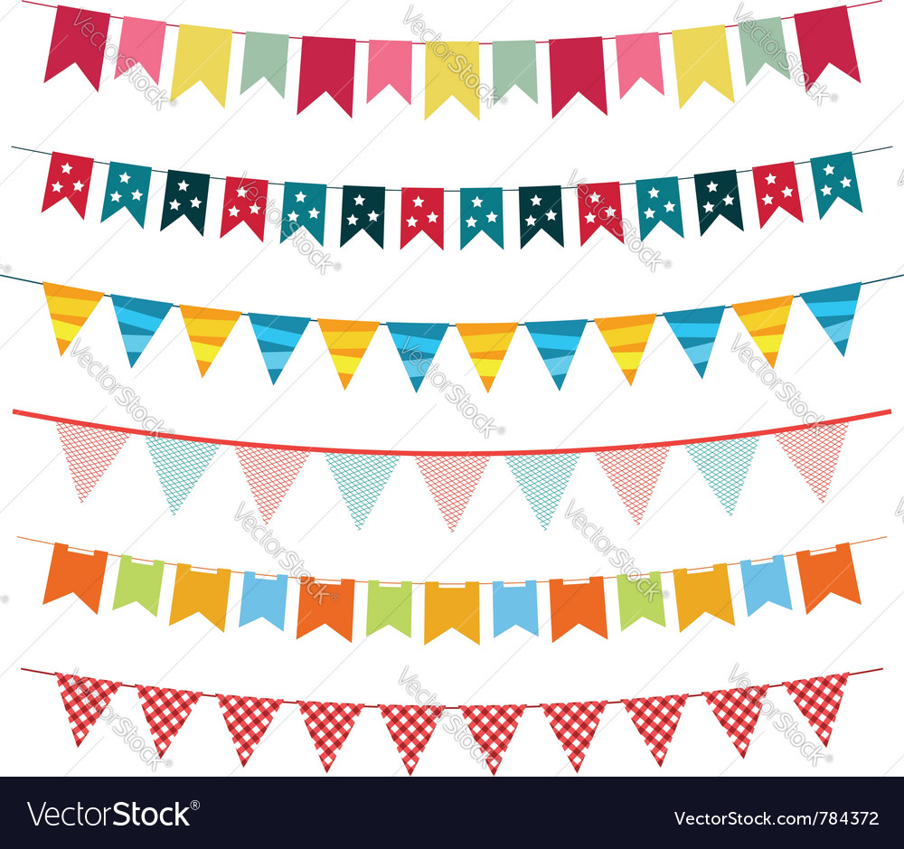 Bunting set Royalty Free Vector Image - VectorStock