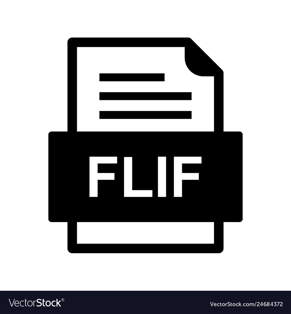 Flif file document icon Royalty Free Vector Image
