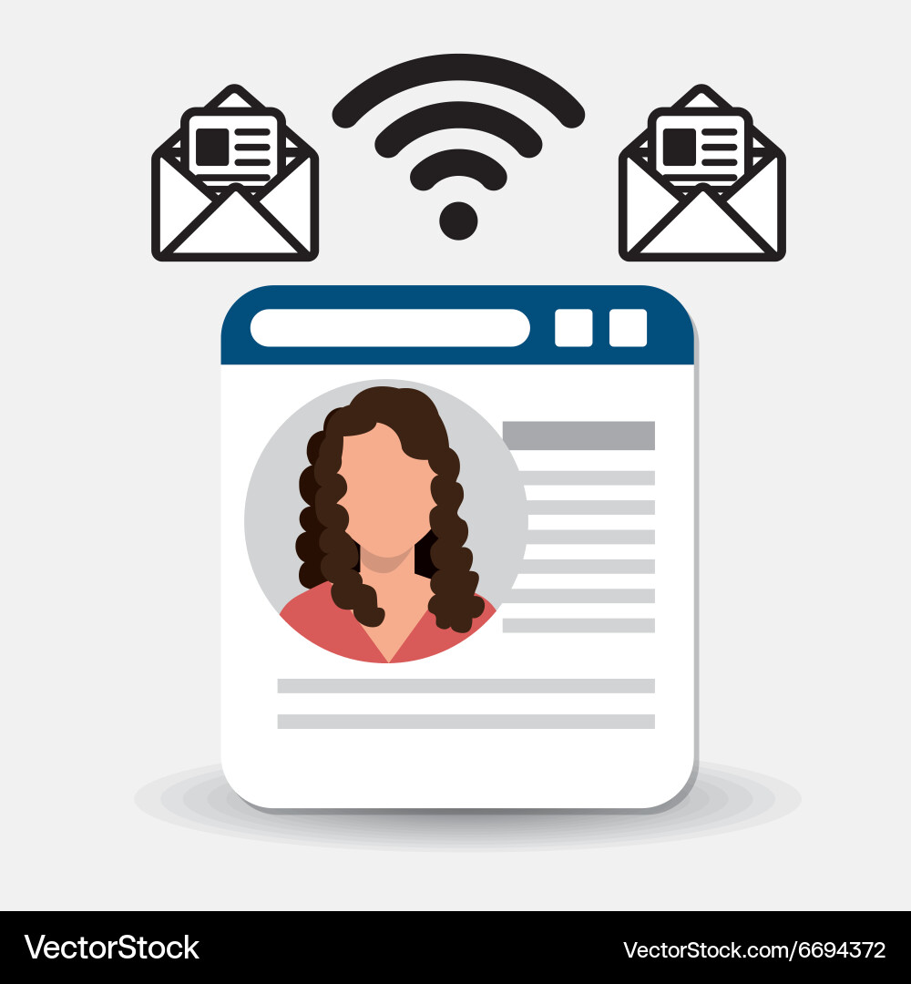 Follow me social trends Royalty Free Vector Image