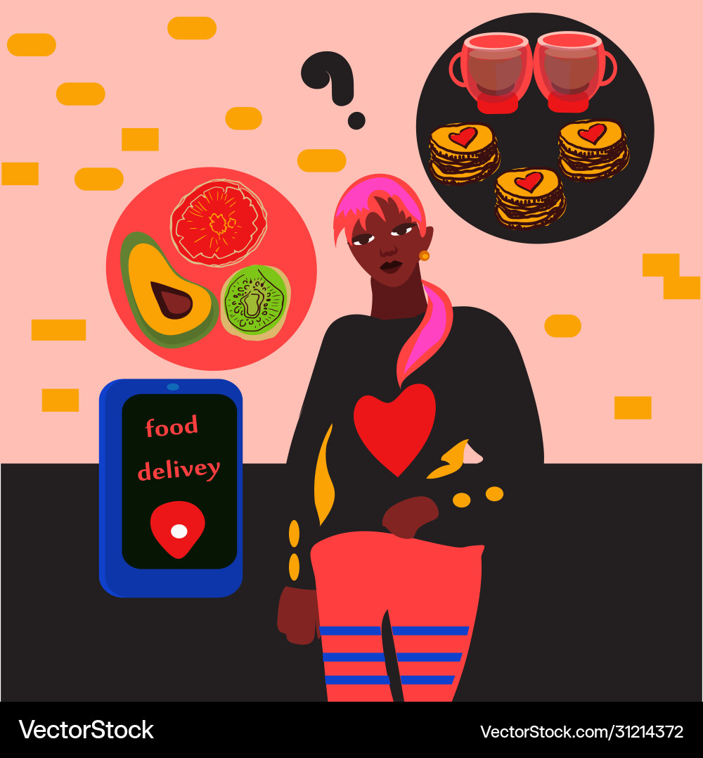 Food choice concept banner Royalty Free Vector Image