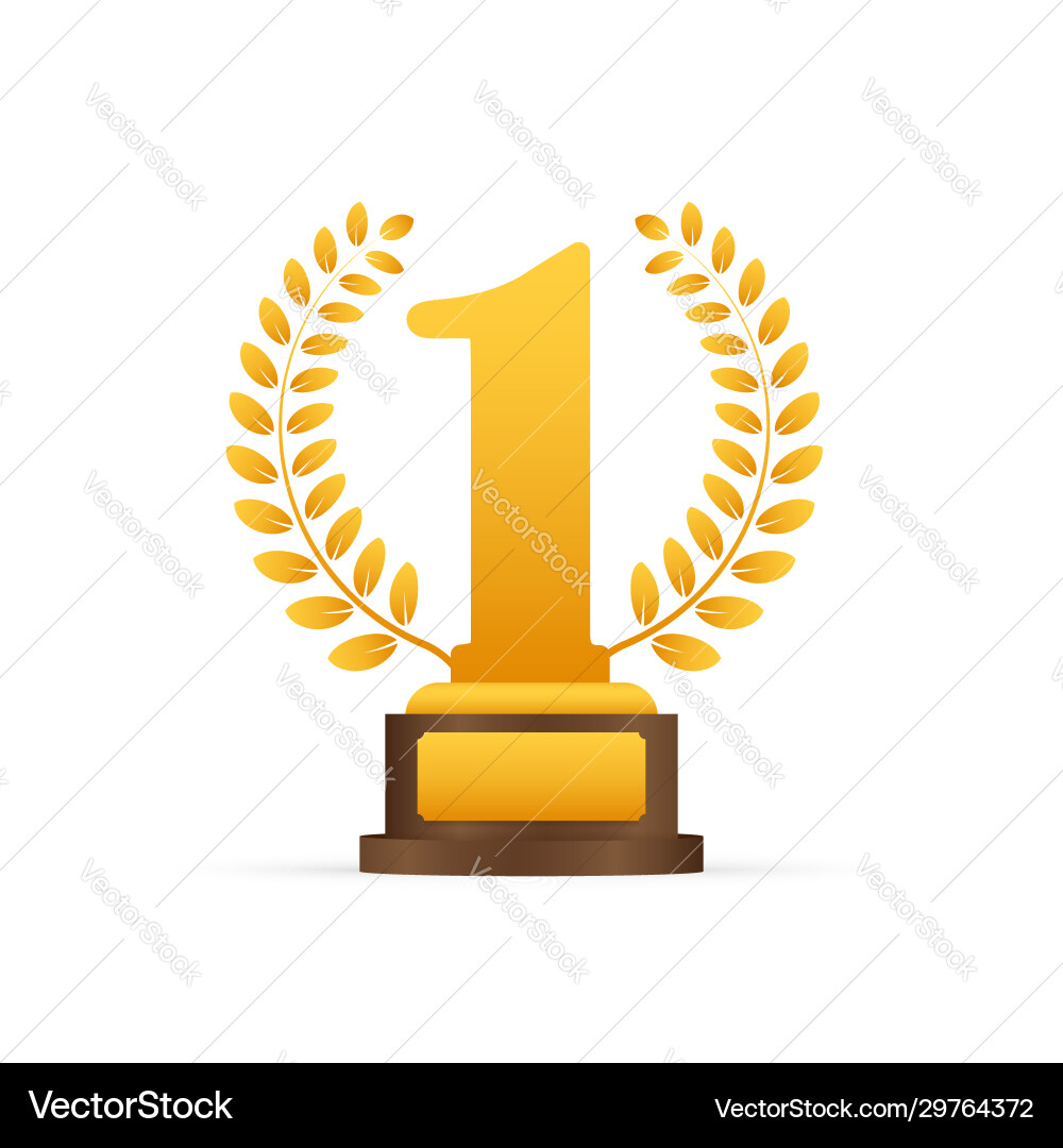 Golden laurel for first place stock Royalty Free Vector