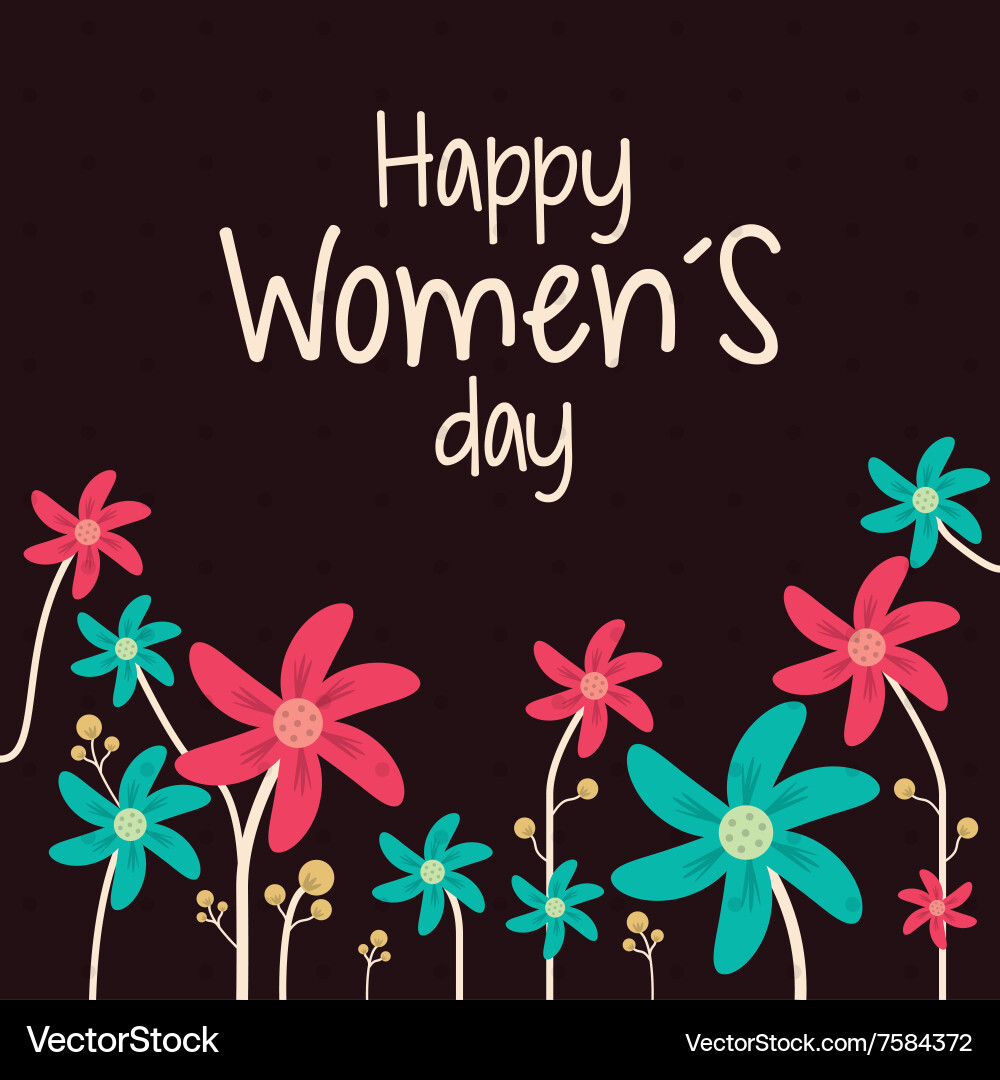 Happy womens day design Royalty Free Vector Image
