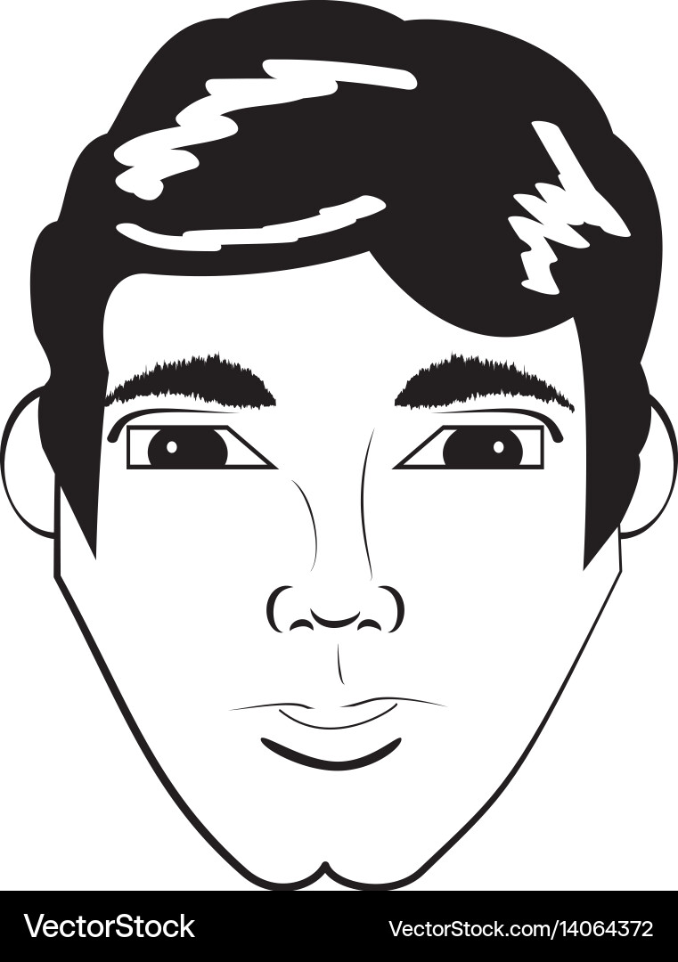 Head man avatar comic Royalty Free Vector Image