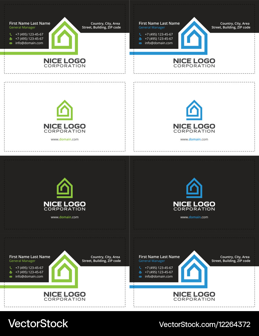 Home inside house business card Royalty Free Vector Image