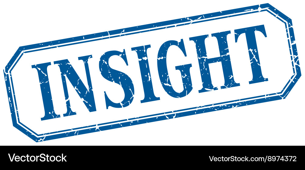 Insight square blue grunge vintage isolated label Vector Image