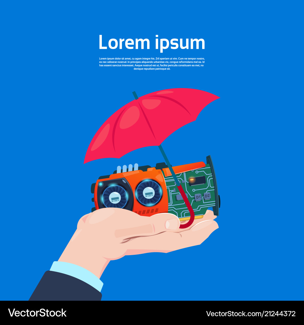 Insurance service protection concept hand hold Vector Image