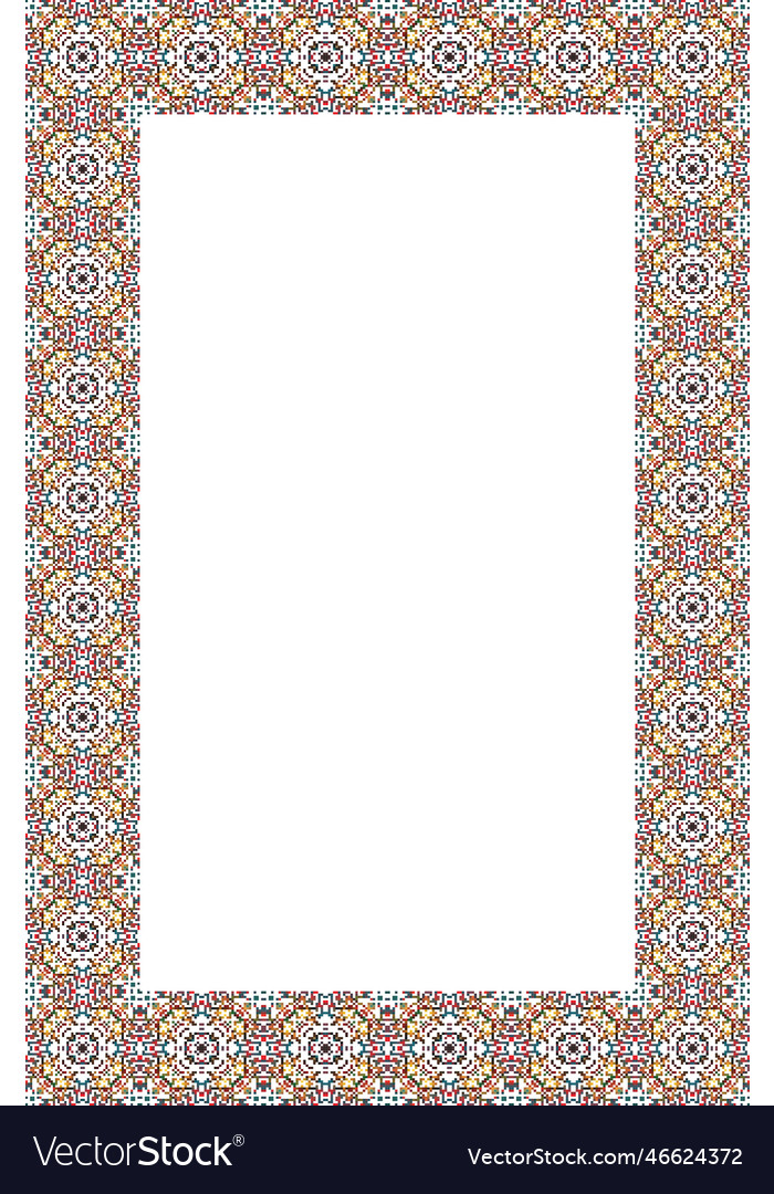 Islamic rectangle frame geometric pattern Vector Image