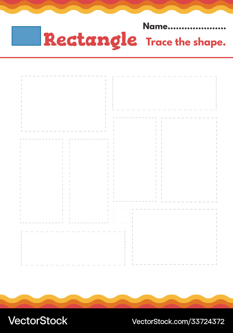 Learn shapes and geometric figures preschool or Vector Image