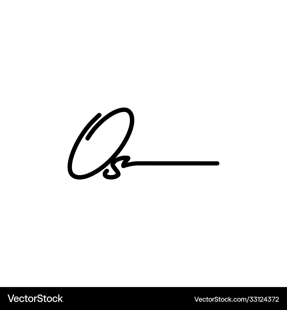 Letter os signature logo template Royalty Free Vector Image