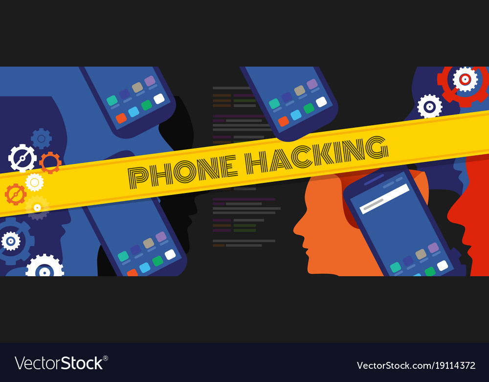 Phone hacking security code privacy data cyber Vector Image
