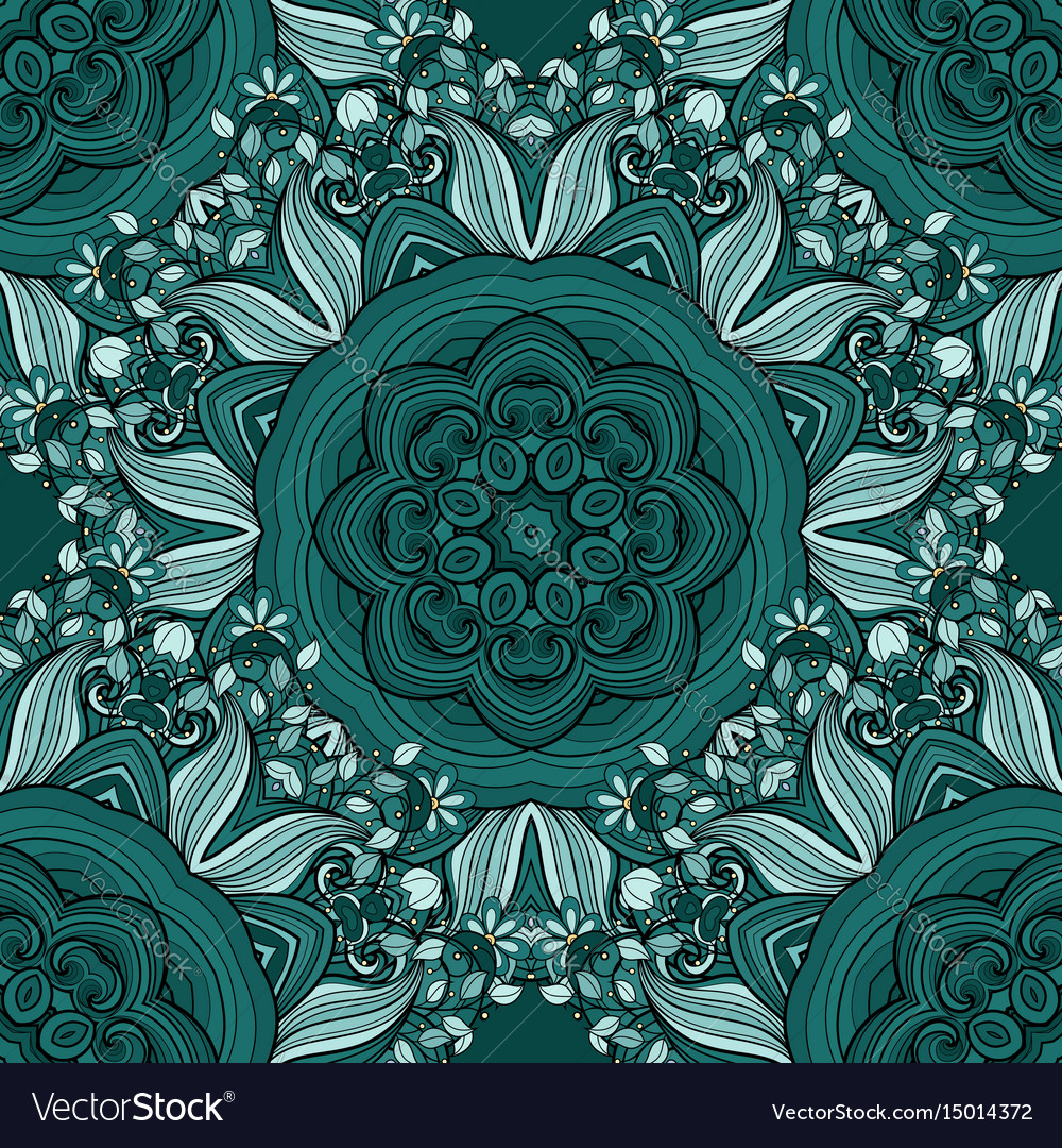 Seamless colored ornate pattern Royalty Free Vector Image
