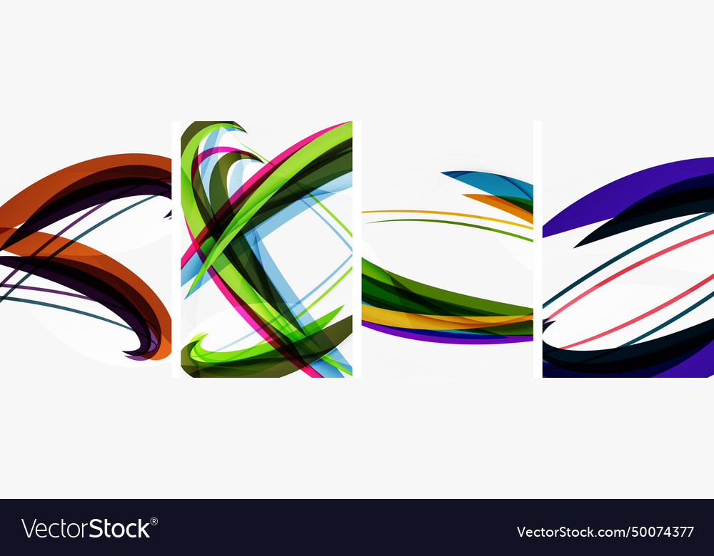 Abstract colorful wave posters for wallpaper Vector Image