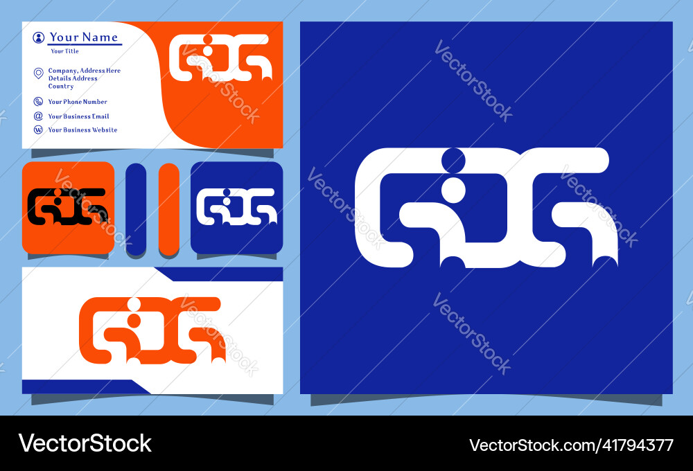 Abstract letter gdg gd dg logo design template Vector Image